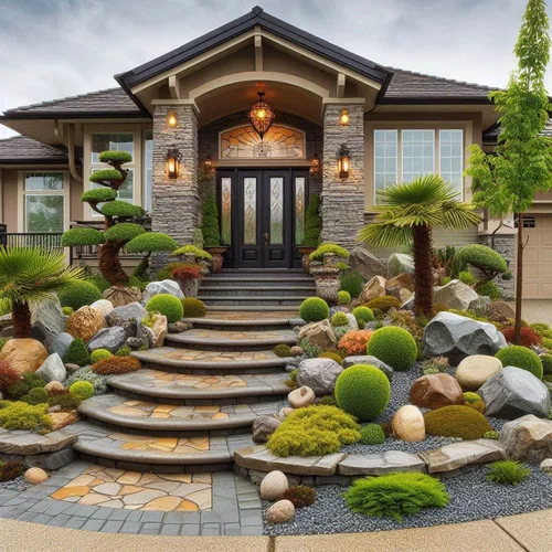 15 Front Yard Landscaping Ideas with Rocks