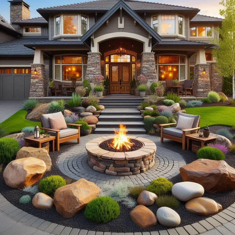 15 Front Yard Landscaping Ideas with Rocks