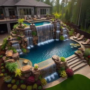 15 Stunning Waterfall Pool Ideas for Backyard Bliss