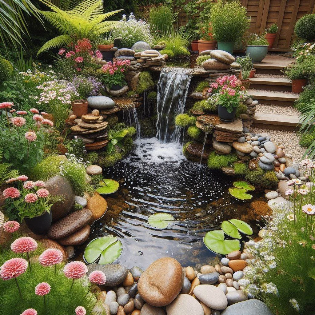 15 Stunning Small Ponds with Waterfalls for Your Yard