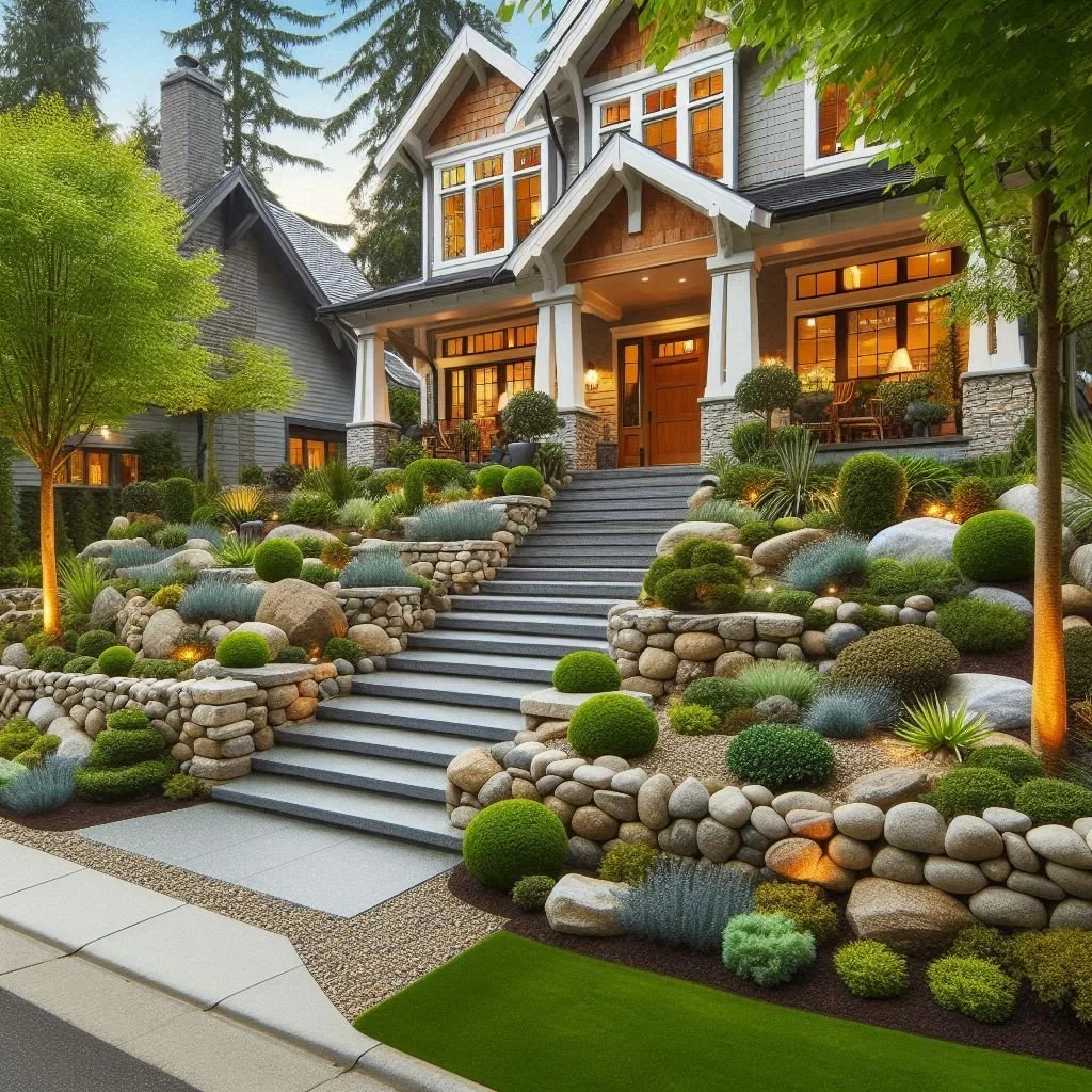 15 Front Yard Landscaping Ideas with Rocks
