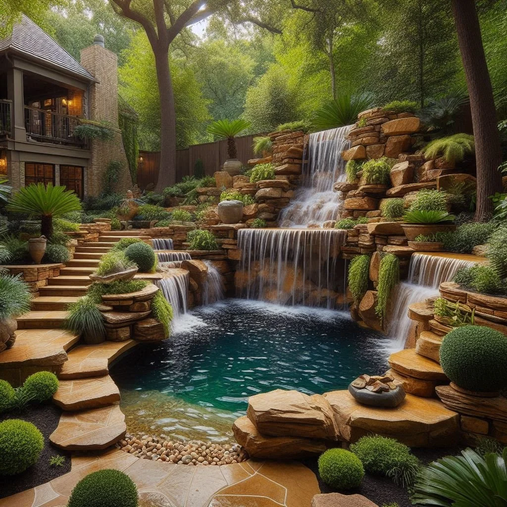 15 Stunning Waterfall Pool Ideas for Backyard Bliss