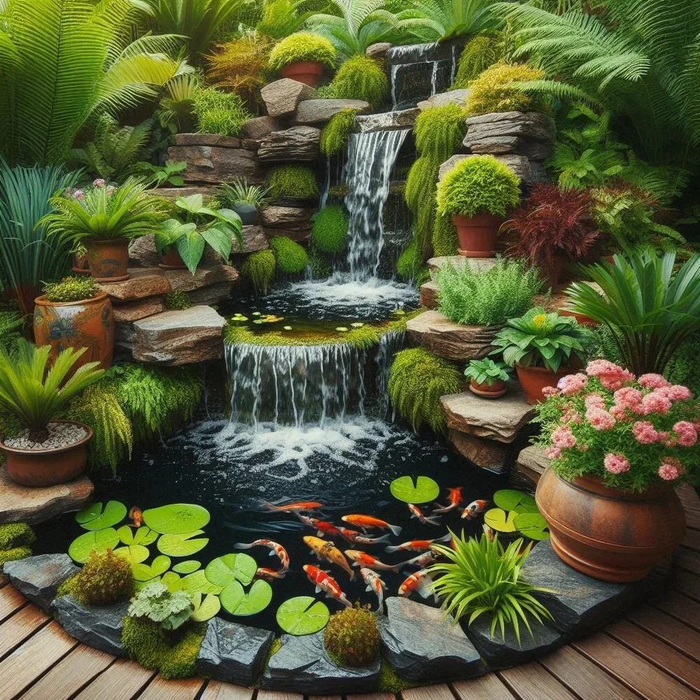 15 Stunning Small Ponds with Waterfalls for Your Yard