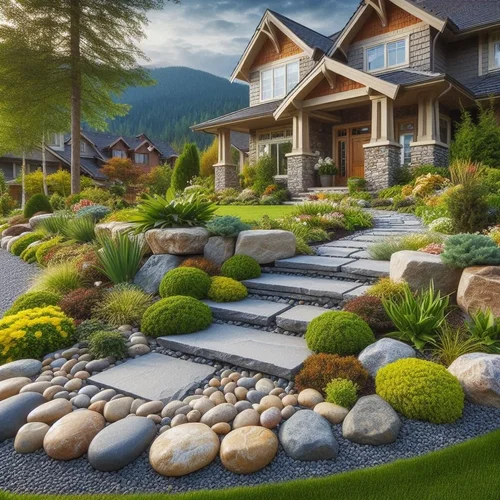 15 Front Yard Landscaping Ideas with Rocks