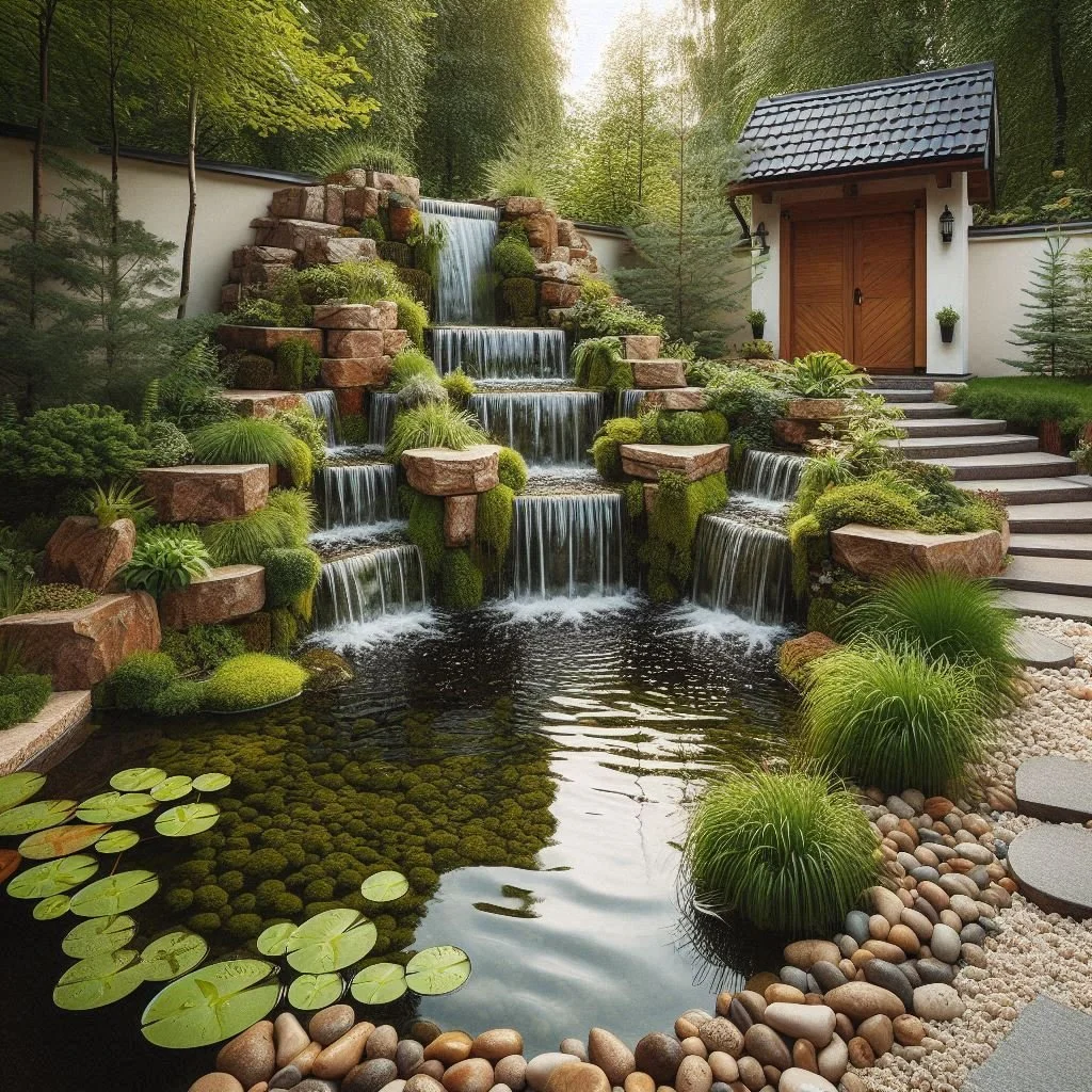 15 Stunning Small Ponds with Waterfalls for Your Yard