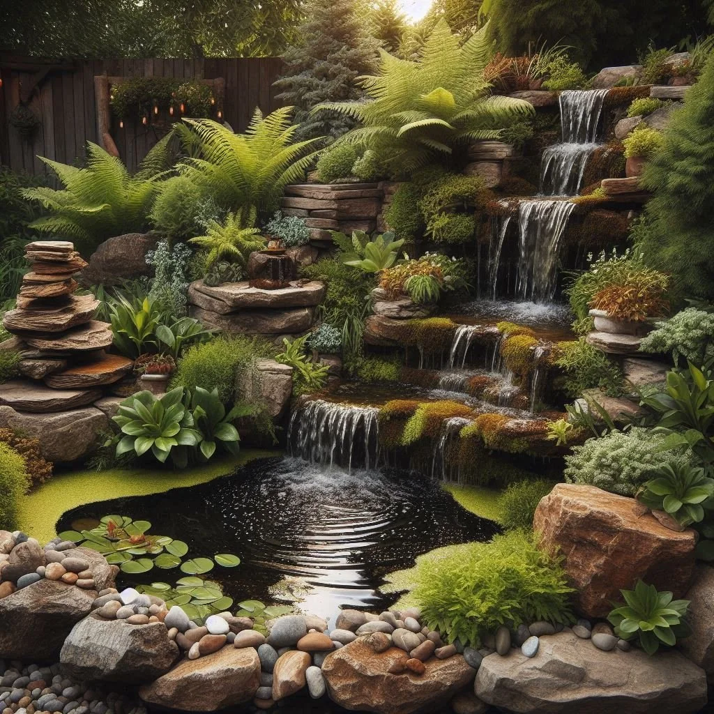 15 Stunning Small Ponds with Waterfalls for Your Yard