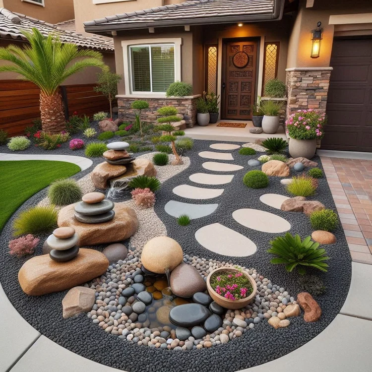 15 Front Yard Landscaping Ideas with Rocks