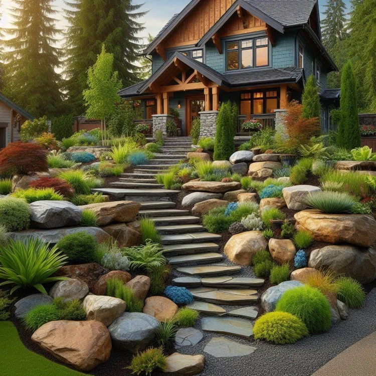 15 Front Yard Landscaping Ideas with Rocks