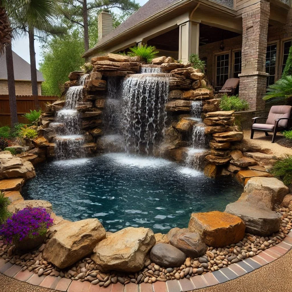 15 Stunning Waterfall Pool Ideas for Backyard Bliss