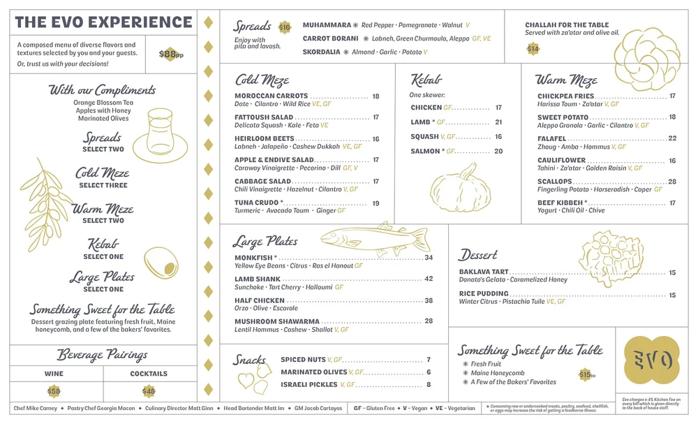 Menu — Evo Kitchen + Bar