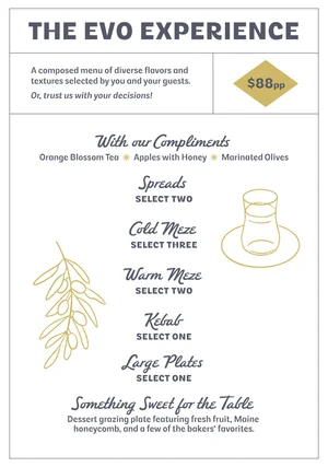 Menu — Evo Kitchen + Bar