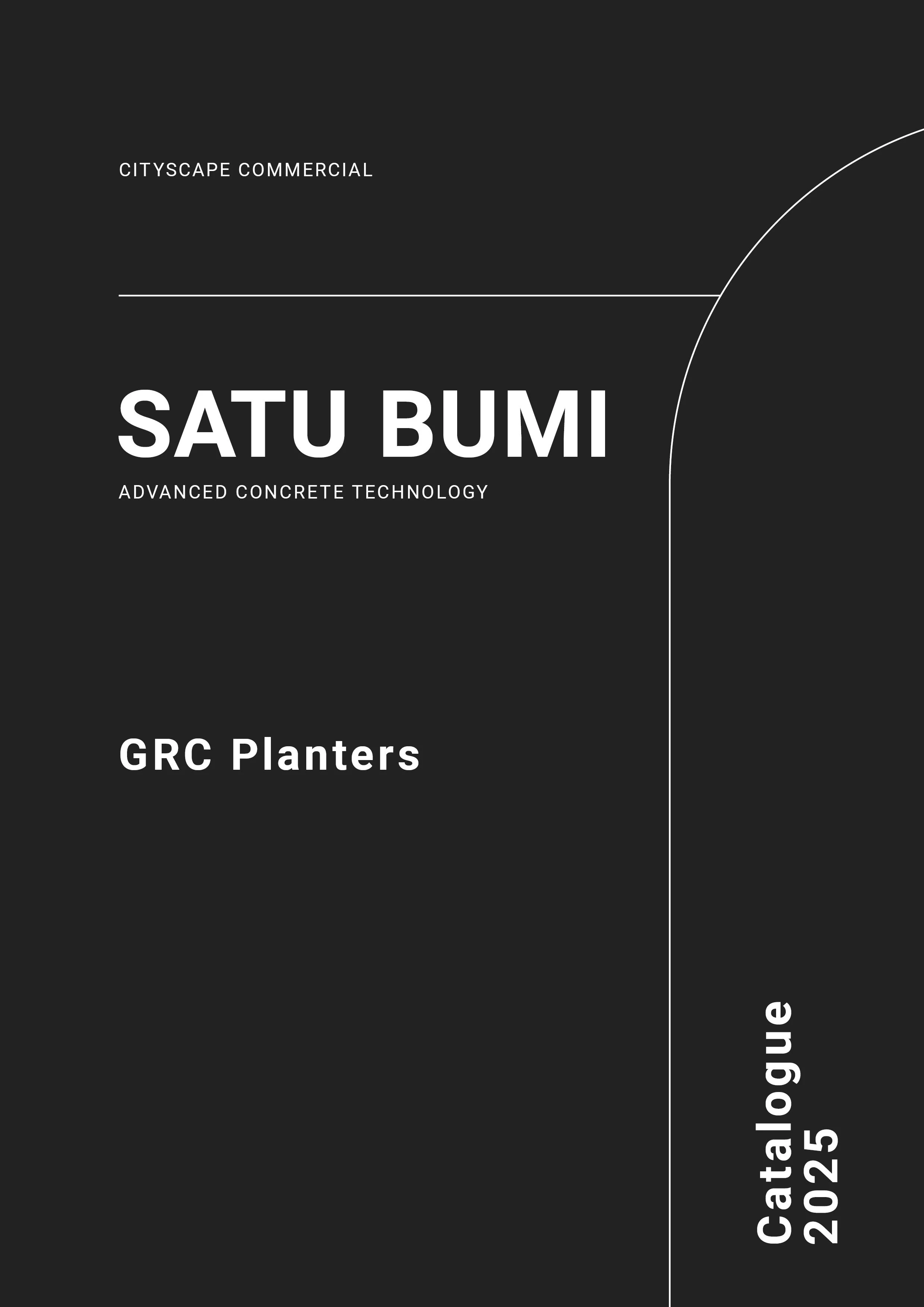 Standard GRC Planters | Satu Bumi - Concrete Planter Manufacturer