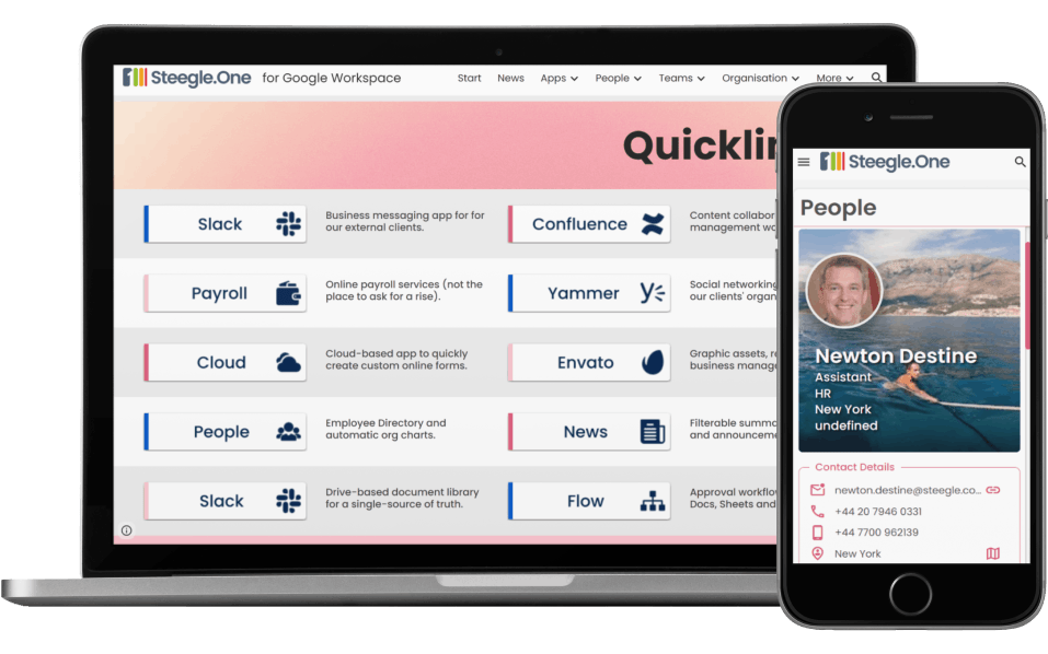 Features | Google Workspace Intranet | Steegle.One
