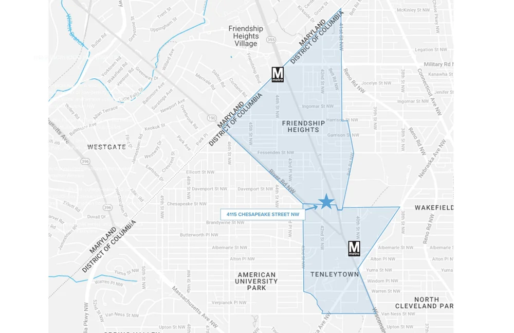 Location and Map — FOR SALE—4115 Chesapeake St NW