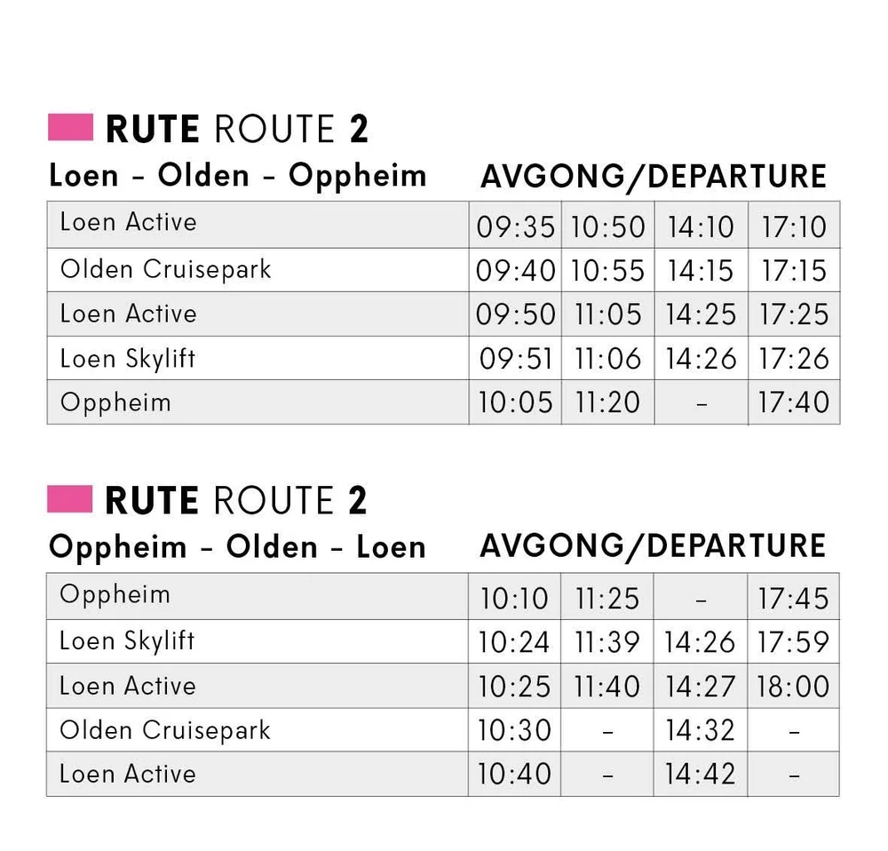 Shuttle - Loen Skylift