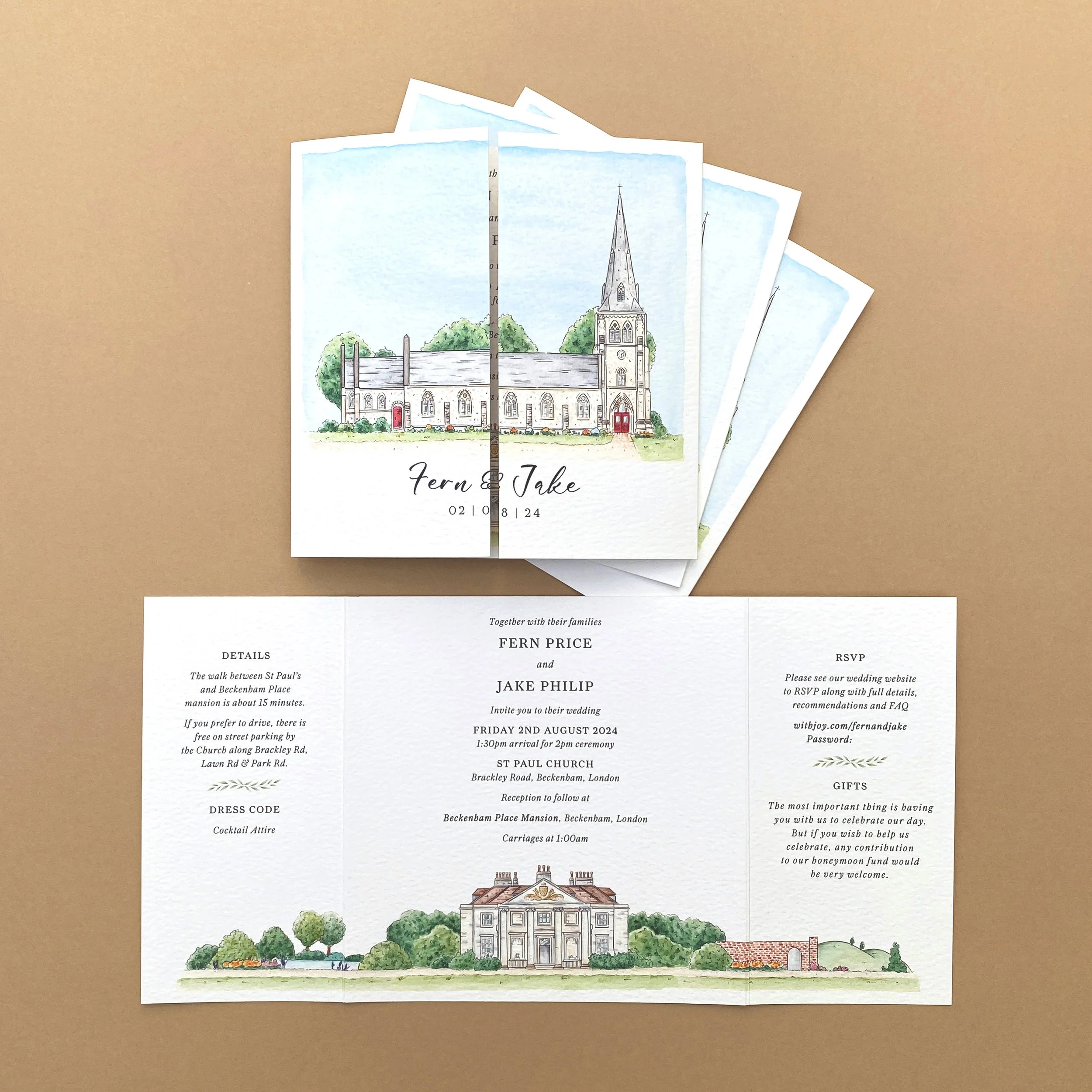 Bespoke Illustrated Wedding Stationery Portfolio — Wedding Stationery ...