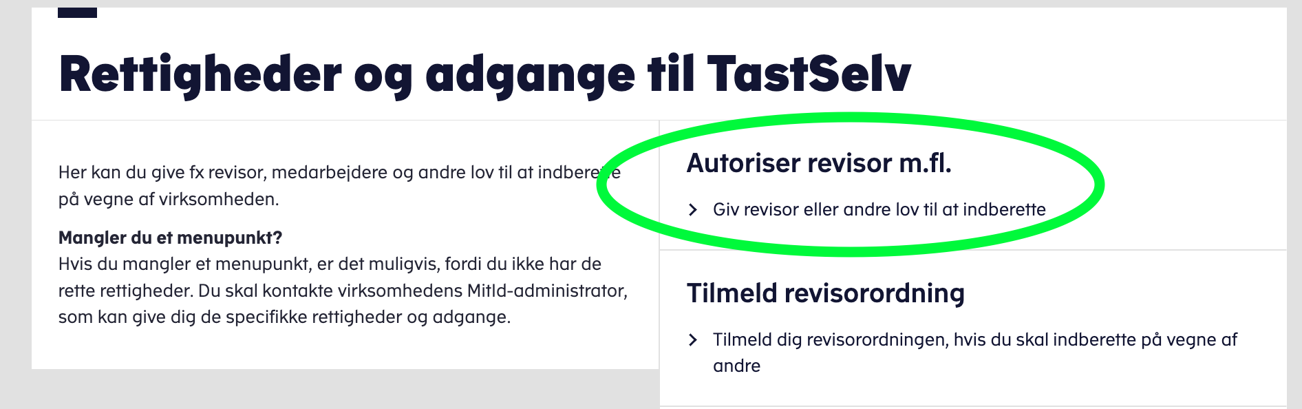 Sådan giver du adgang til TastSelv Erhverv på skat.dk — EP Regnskab ...