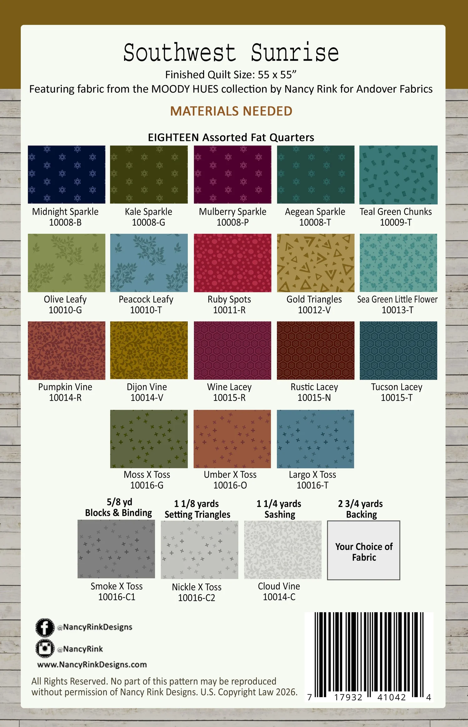 Patterns — Nancy Rink Designs