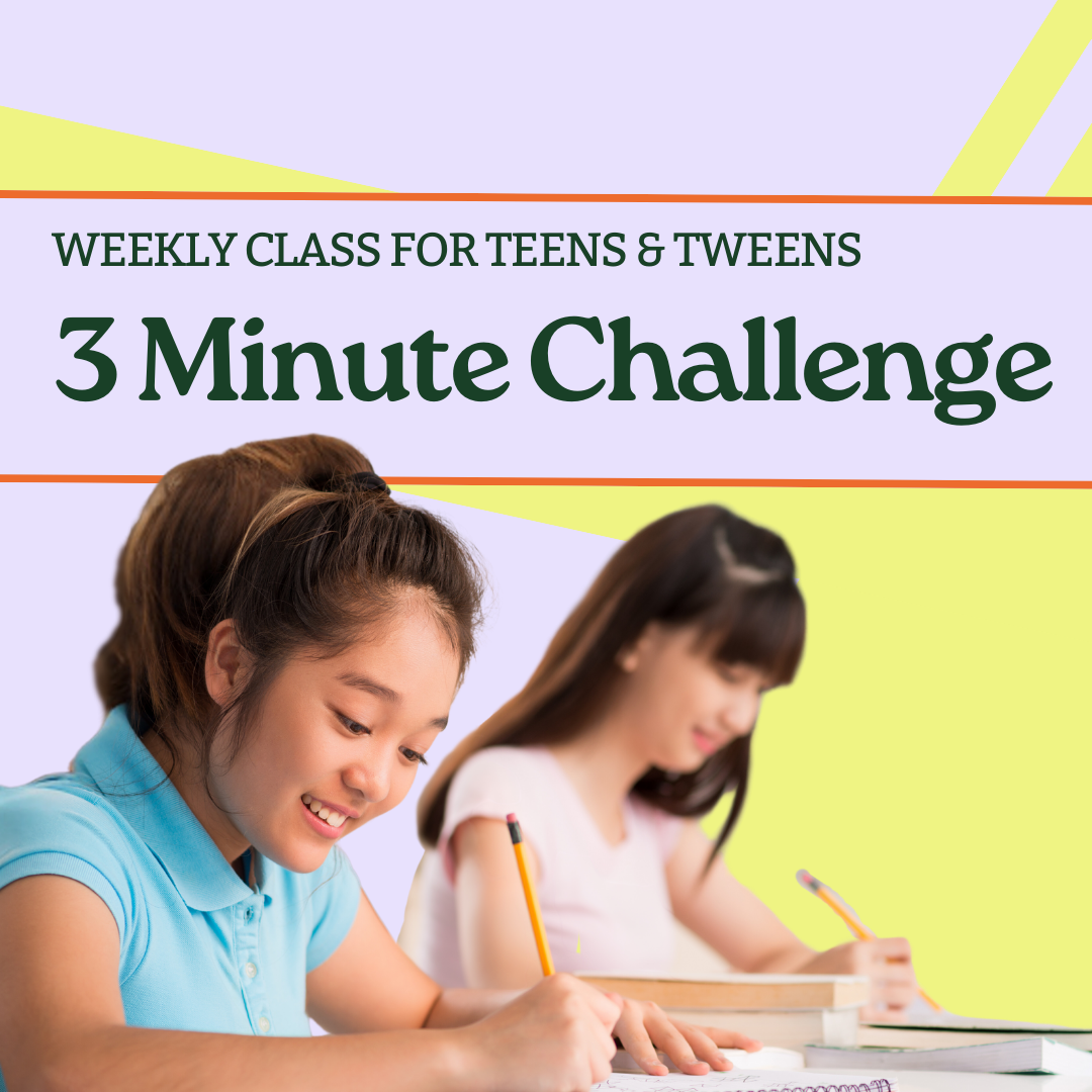 The Three Minute Challenge - Live Online Creative Writing Class for ...