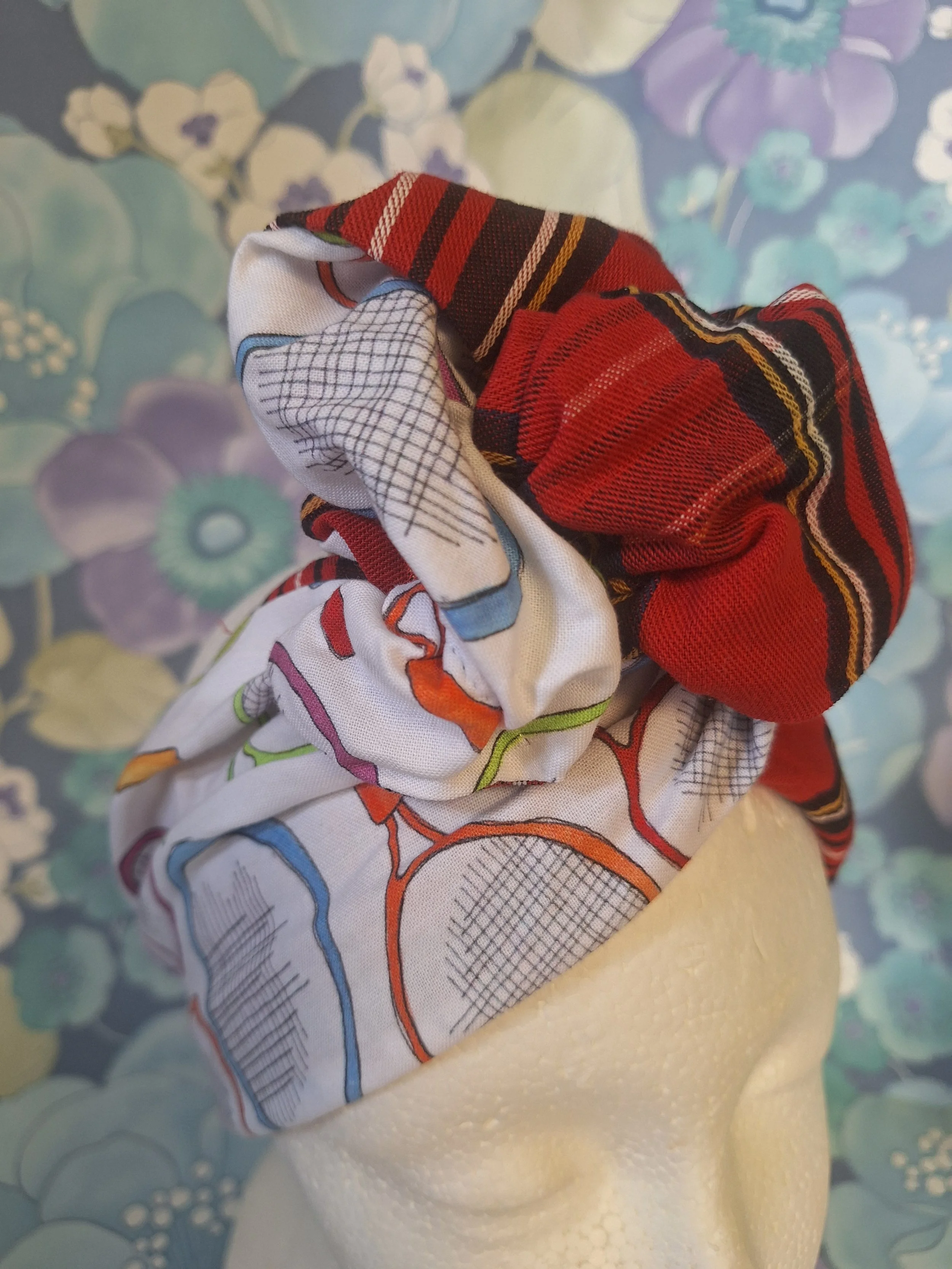 Handmade Wire Hair Wrap/ Bendable Fabric Hair Band- Alie Jane — Alie Jane