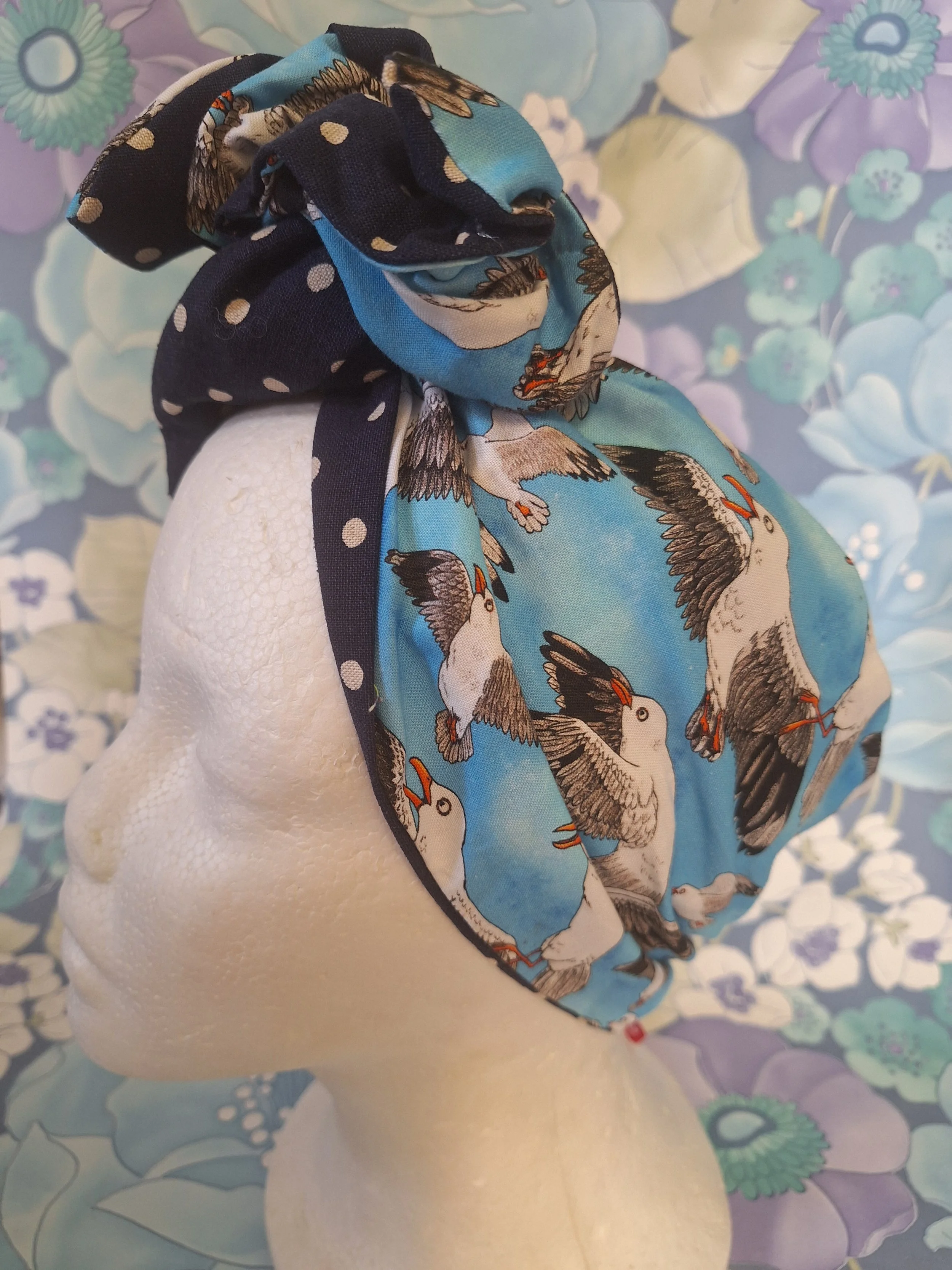 Handmade Wire Hair Wrap/ Bendable Fabric Hair Band- Alie Jane — Alie Jane