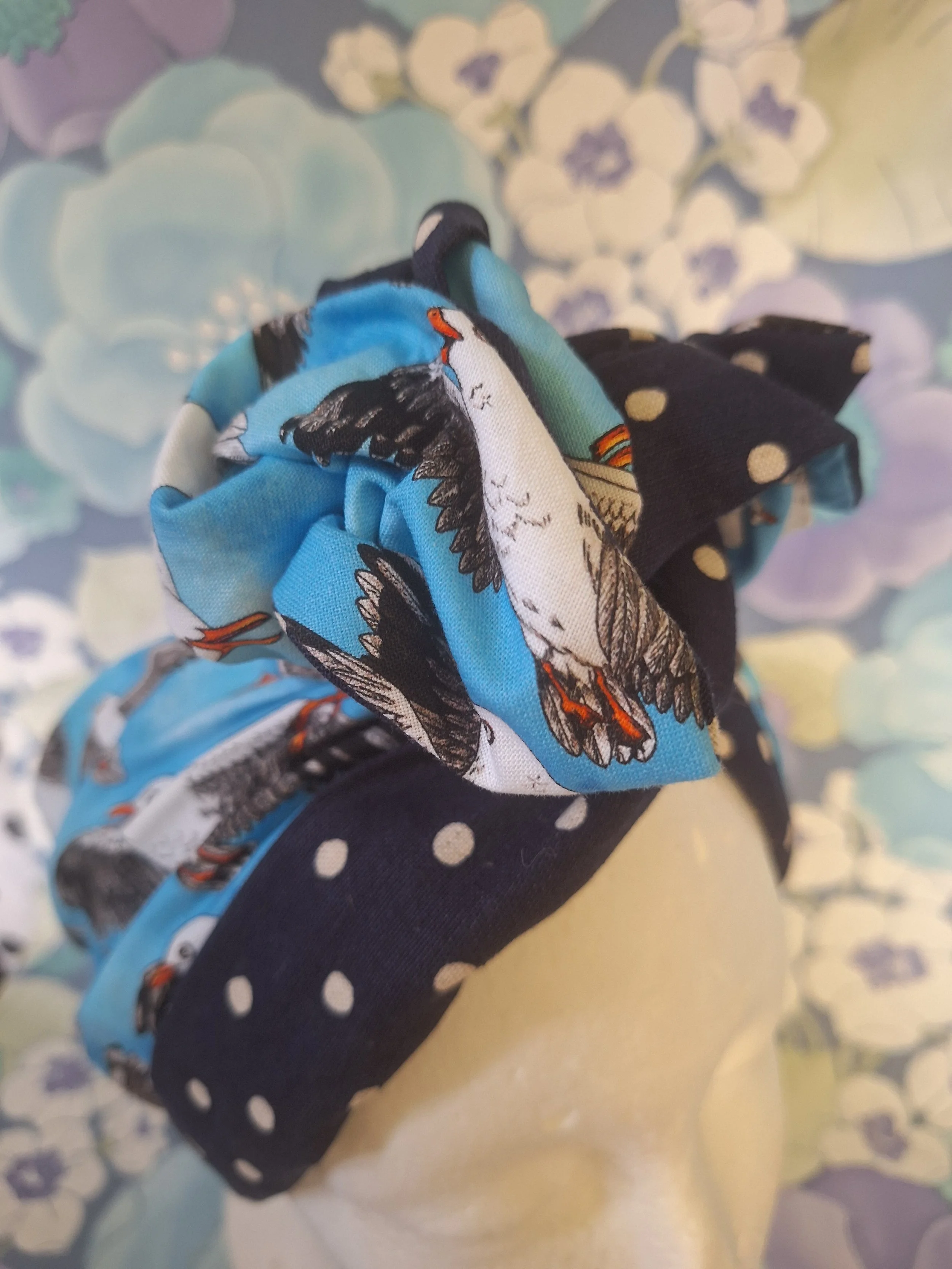 Handmade Wire Hair Wrap/ Bendable Fabric Hair Band- Alie Jane — Alie Jane