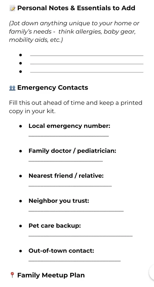 Printable Home Emergency Checklist – Emergency Preparedness Guide ...