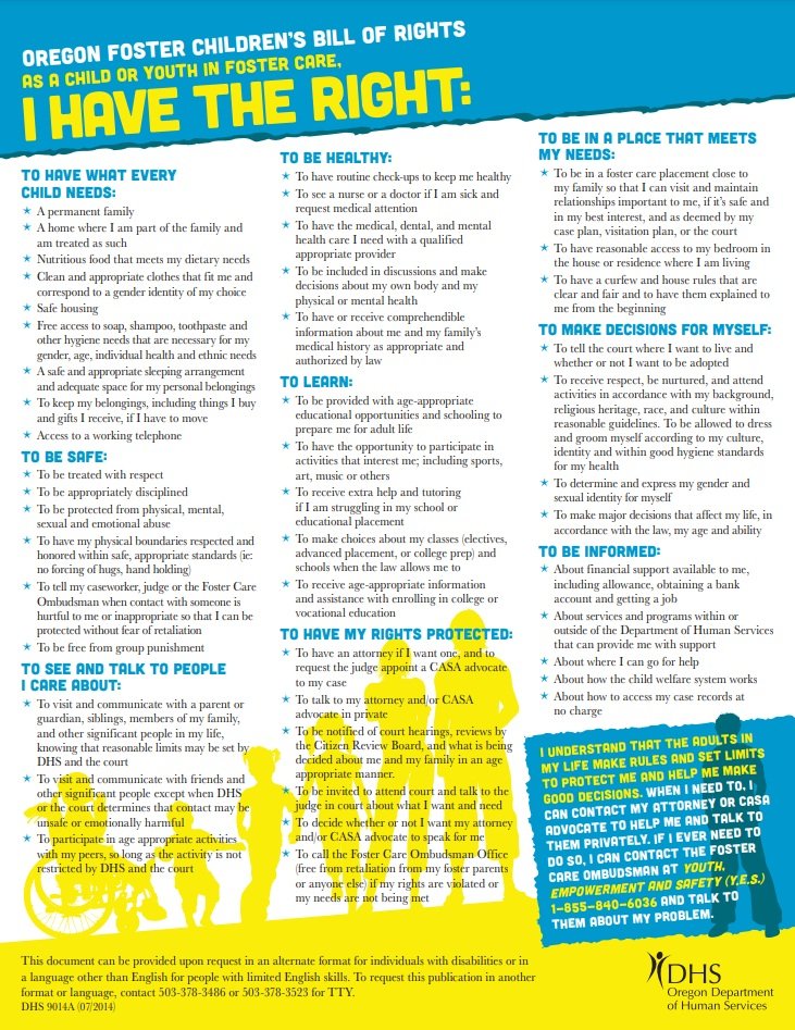 Foster Children's Bill of Rights | Empower Foster Youth Today — CASA of ...