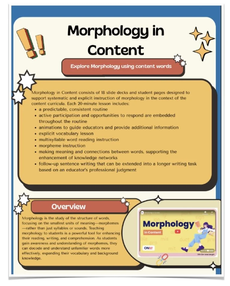 Morphology — The Educators' Playground