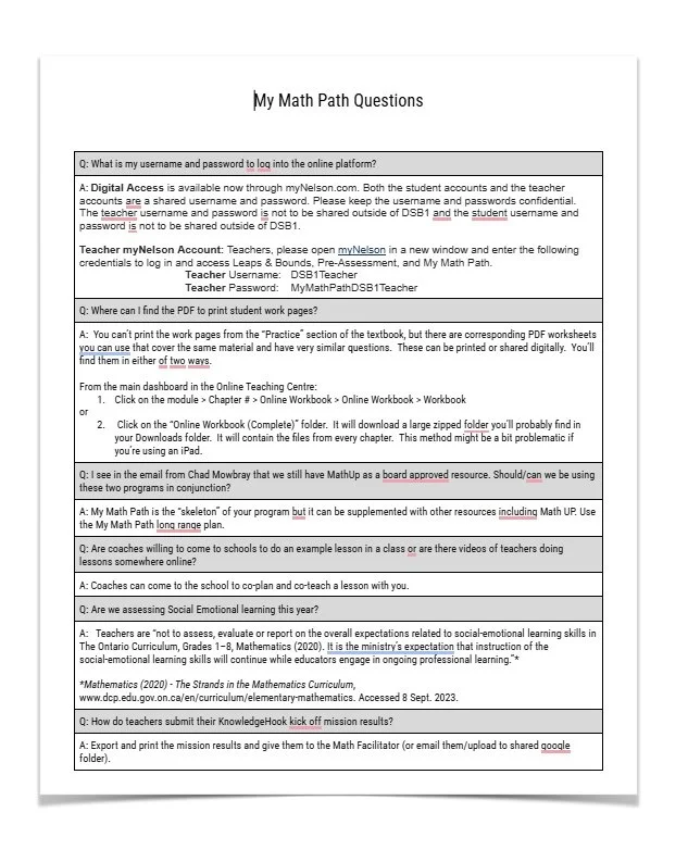 My Math Path — The Educators' Playground