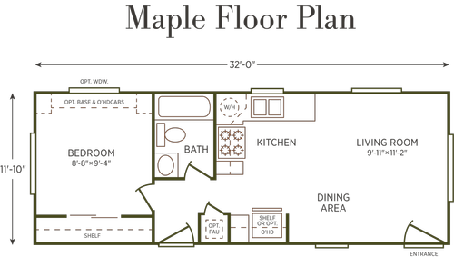 Maple | 1 Bed, 1 Bath Model Under $50K — NW Tiny Homes