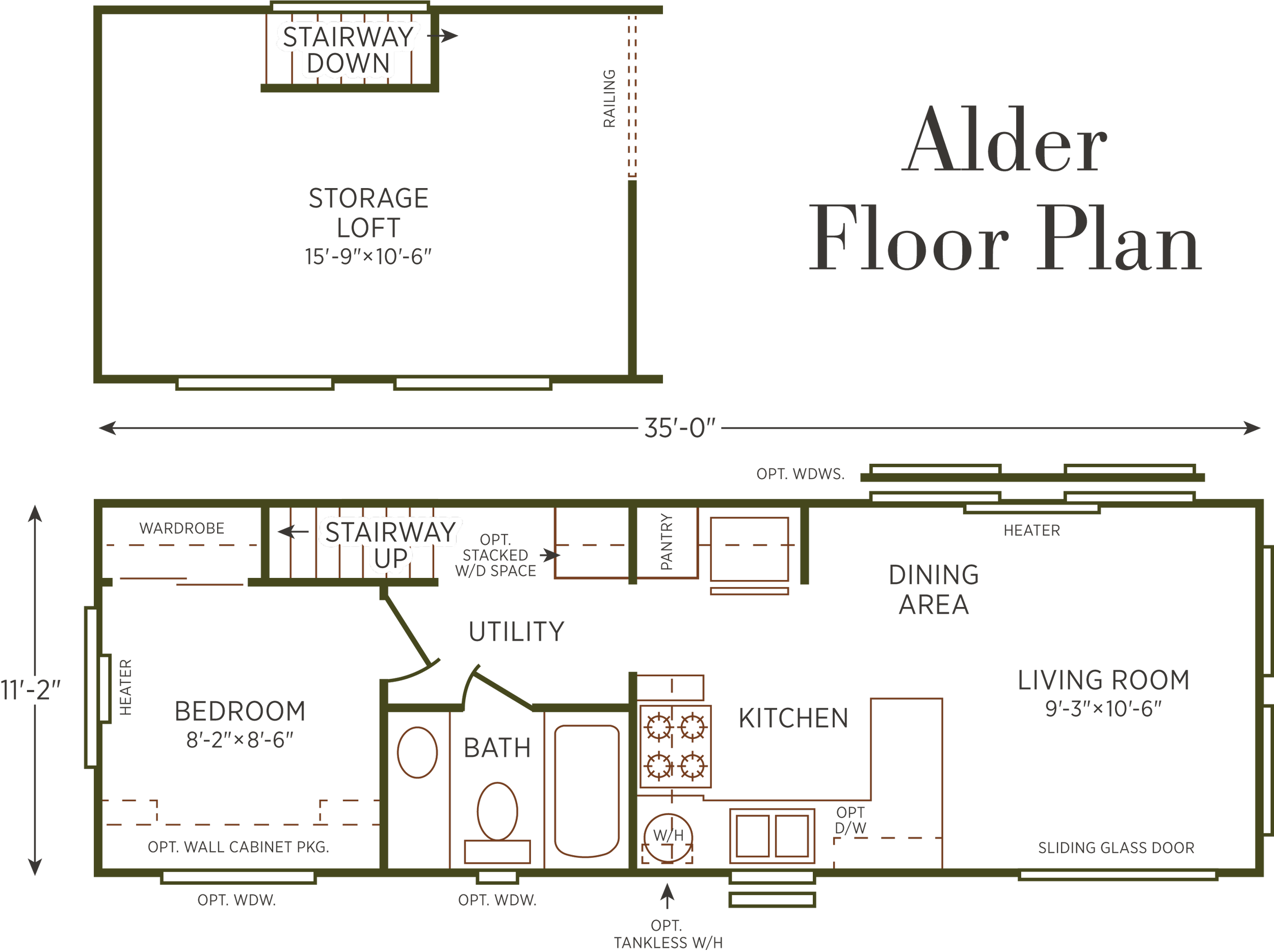 Alder | 1 Bed, 1 Bath Lofted Model — NW Tiny Homes