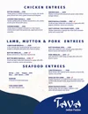 Menu — Tava Indian Dining