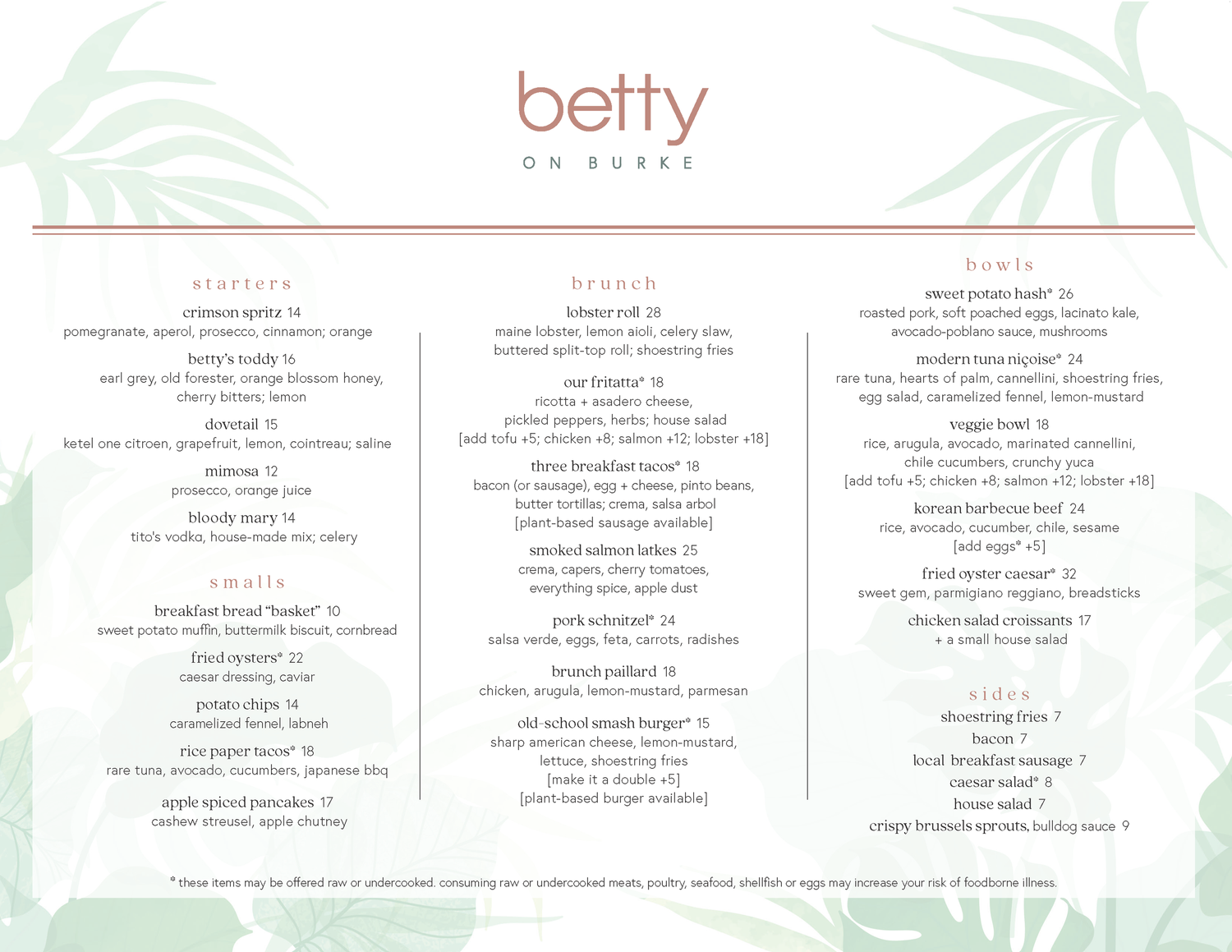 betty on burke | Visit Us Today – Experience Fine Dining