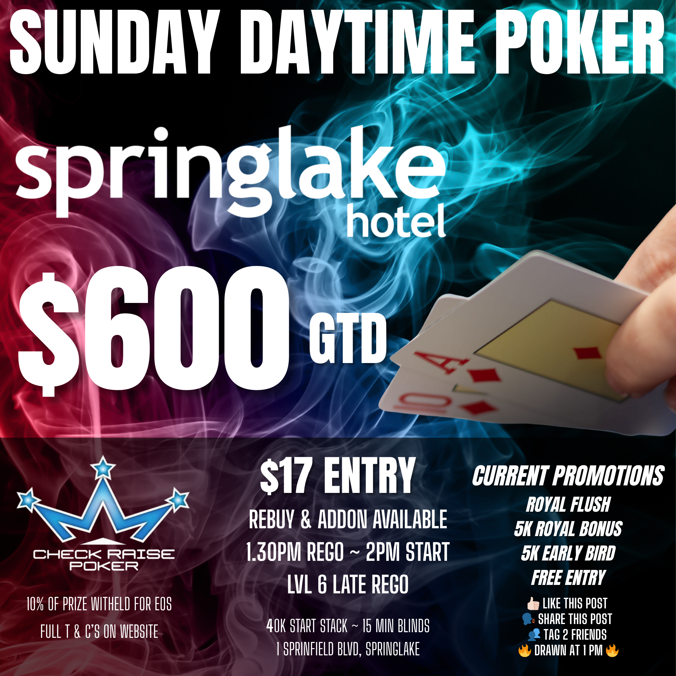 Weekly Poker Events — CHECK RAISE POKER