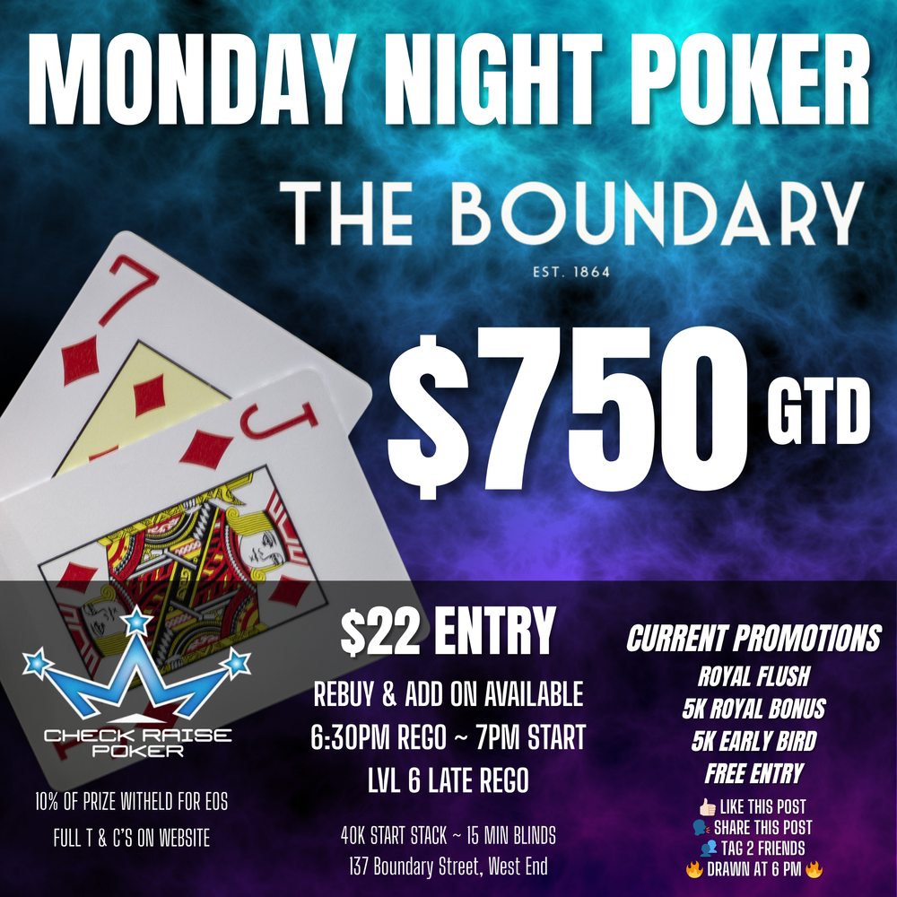 Weekly Poker Events — CHECK RAISE POKER