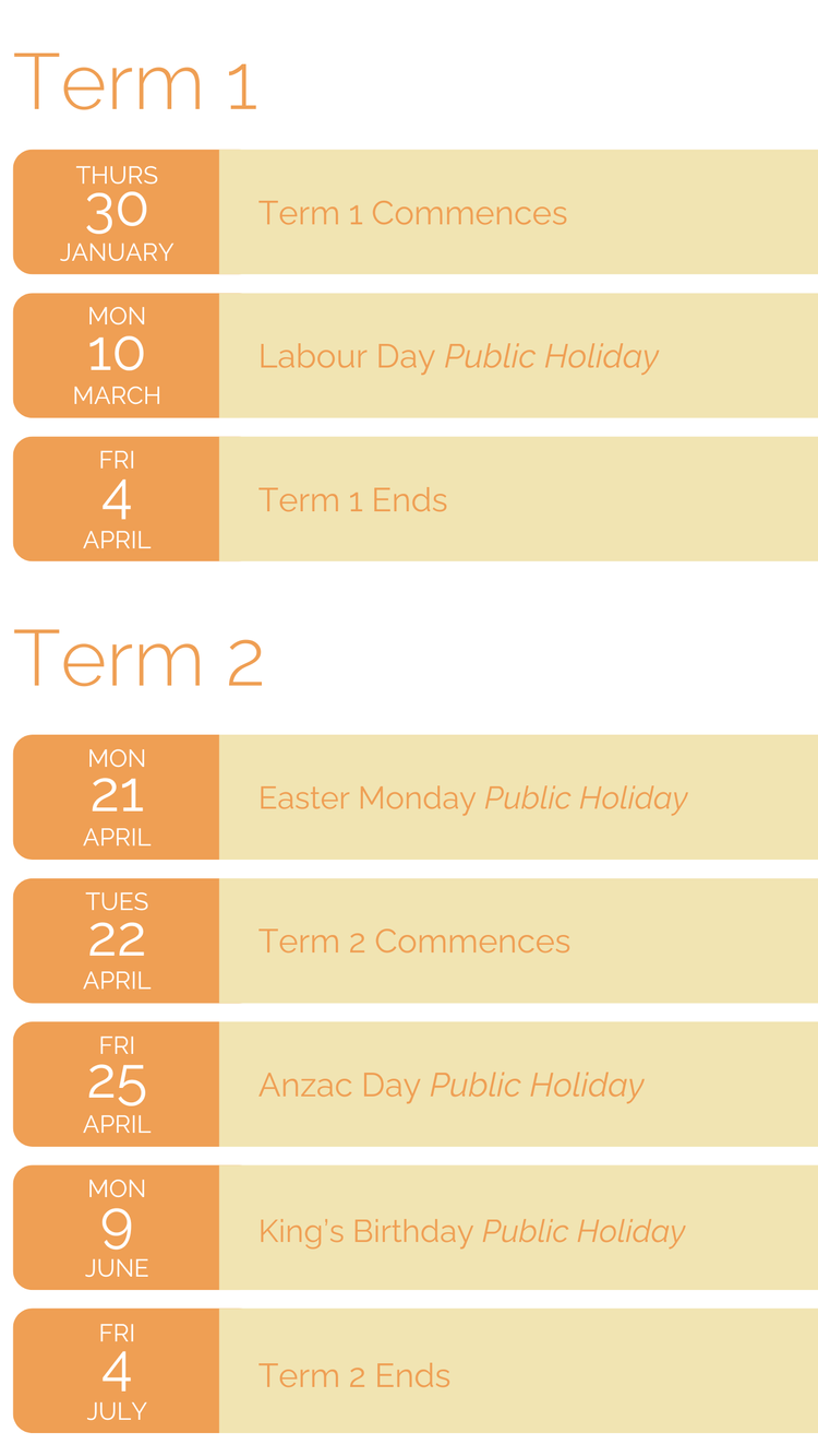 College Term Dates — Good News Lutheran College