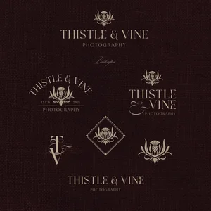Thistle & Vine Vintage Floral Canva Logo Brand Suite Template — Avalon ...