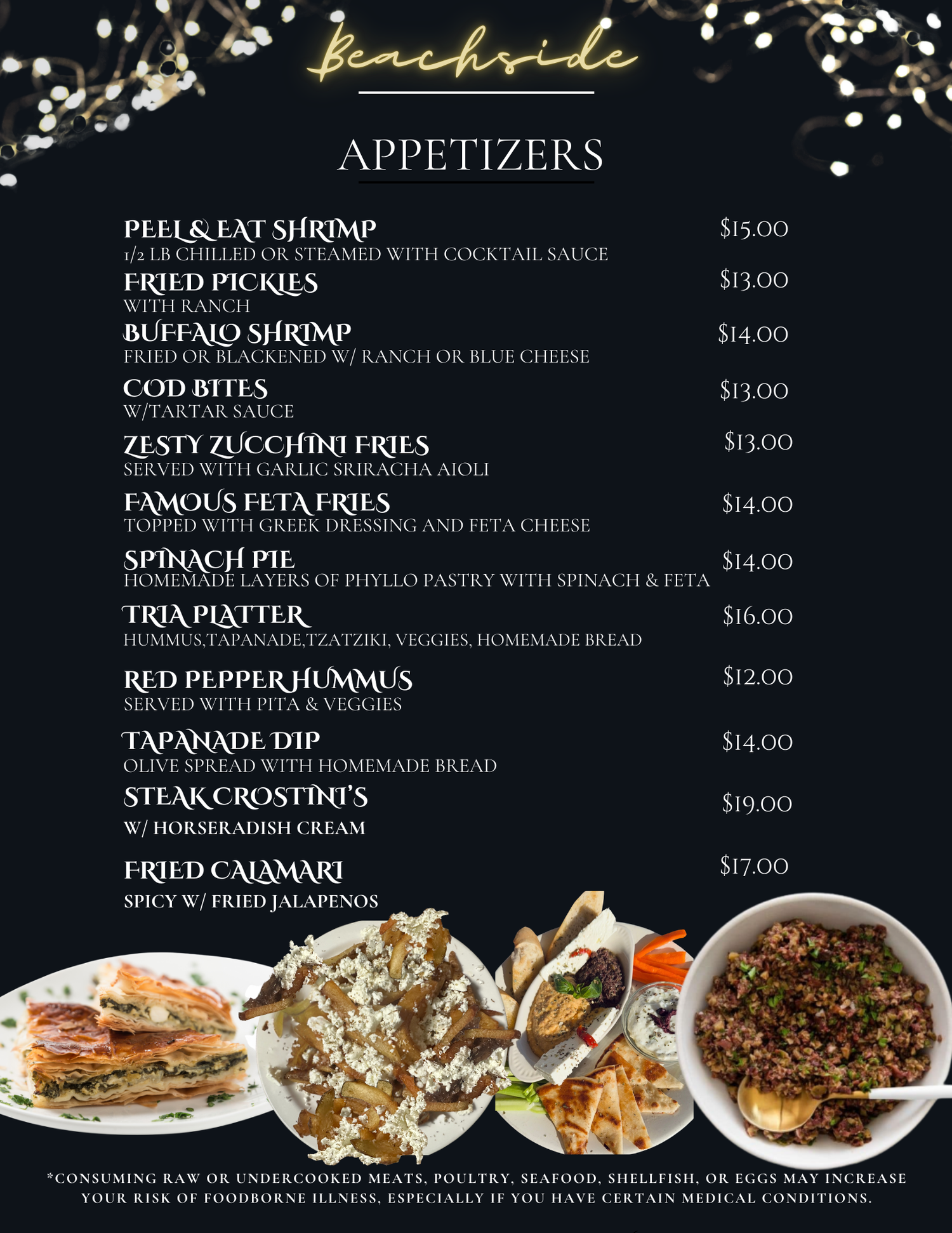 Menu — Beachside