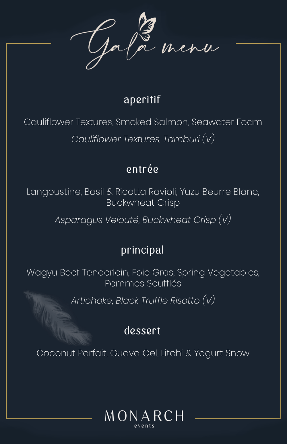 Our Menus — Monarch Events UAE
