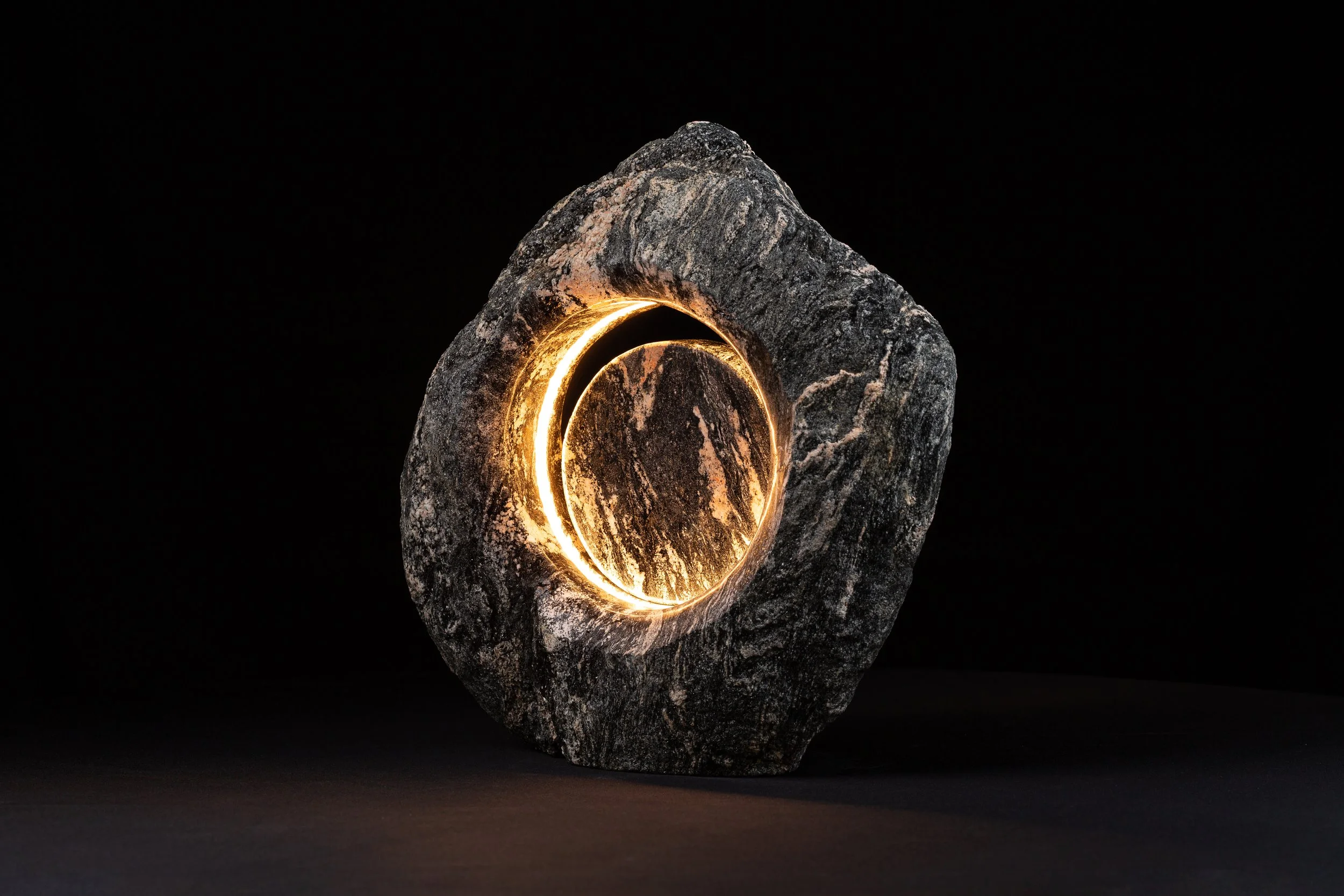 Rock Lamps for Living Rooms by James Lostlen | Elegant Natural Lighting ...