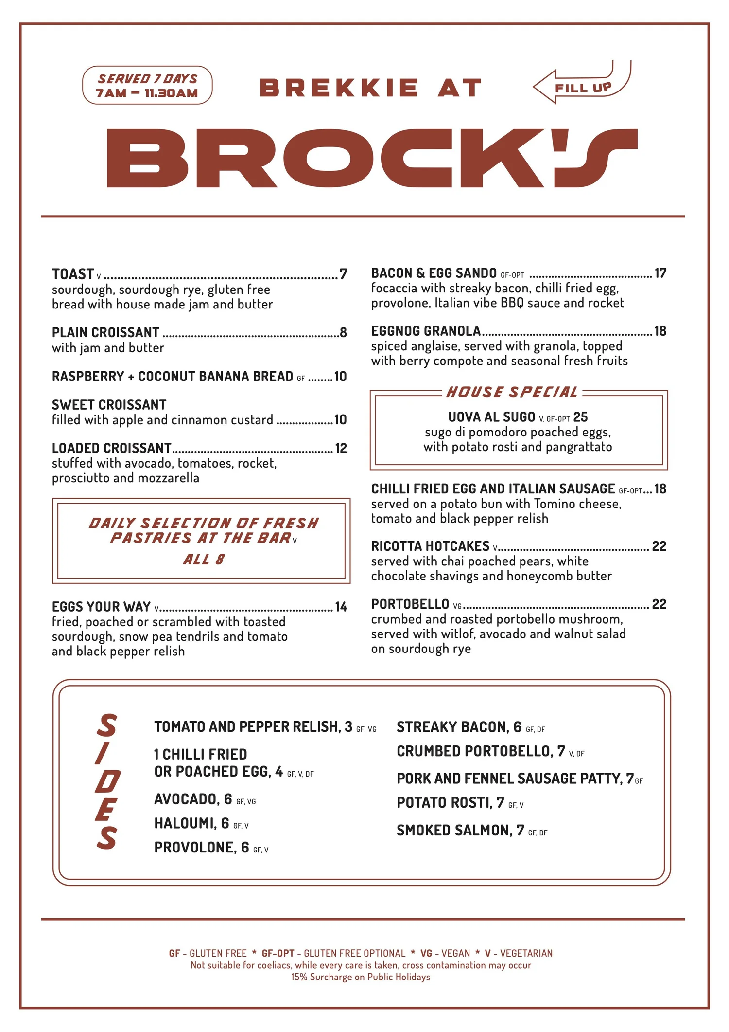 BREAKFAST — Brock's