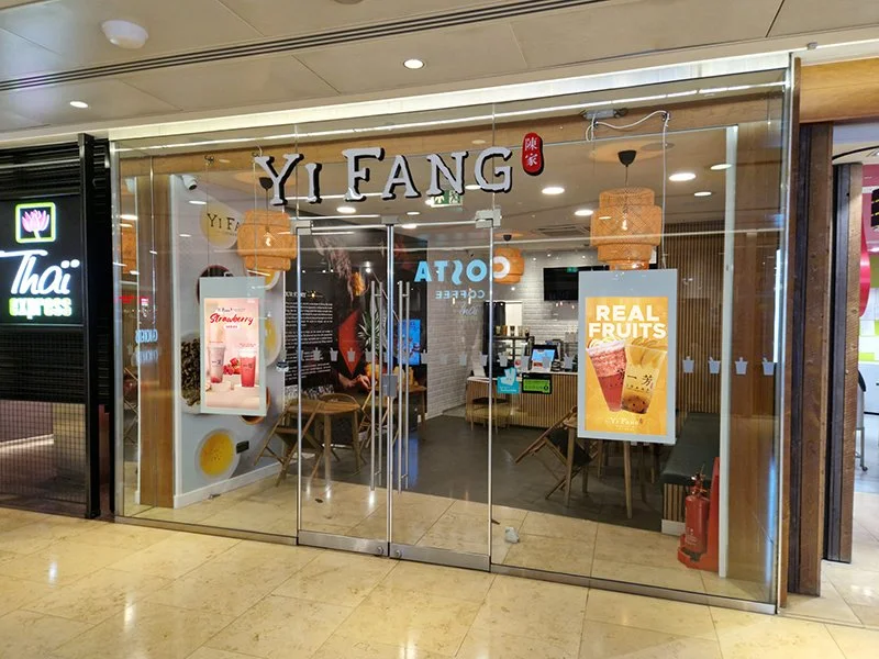 Hanging Double-Sided Window Displays — Sign Digital - Complete Digital ...