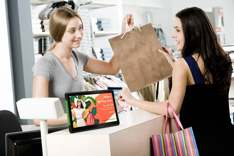 POS Android Advertising Displays. Tablet-sized commercial displays for ...