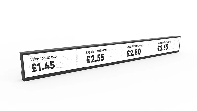 Interactive retail shelf displays. Digital shelf edge signage. Shelf ...