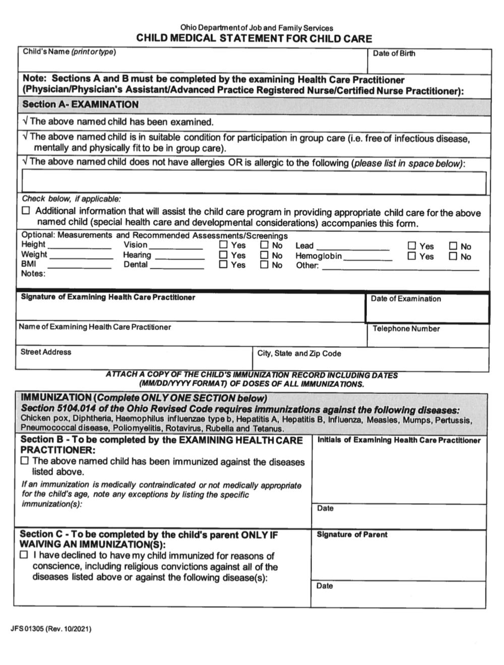 Forms — CHILDREN'S PHYSICIANS, INC.