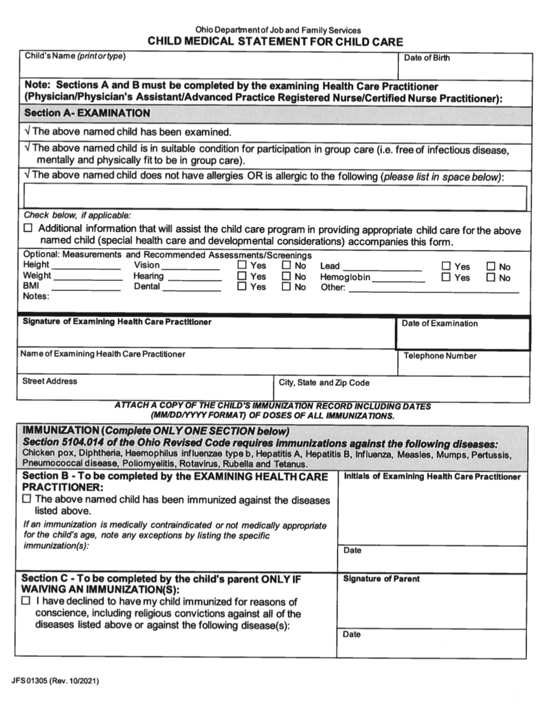 Forms — CHILDREN'S PHYSICIANS, INC.