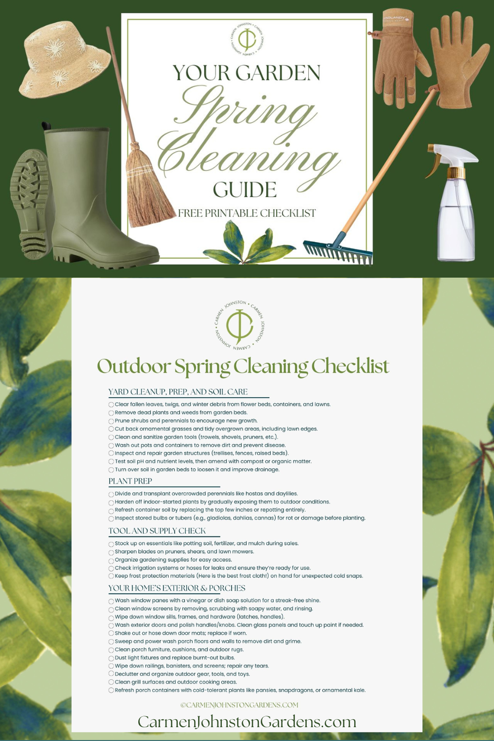 Garden Spring Cleaning Guide + Free Printable Checklist — Carmen ...