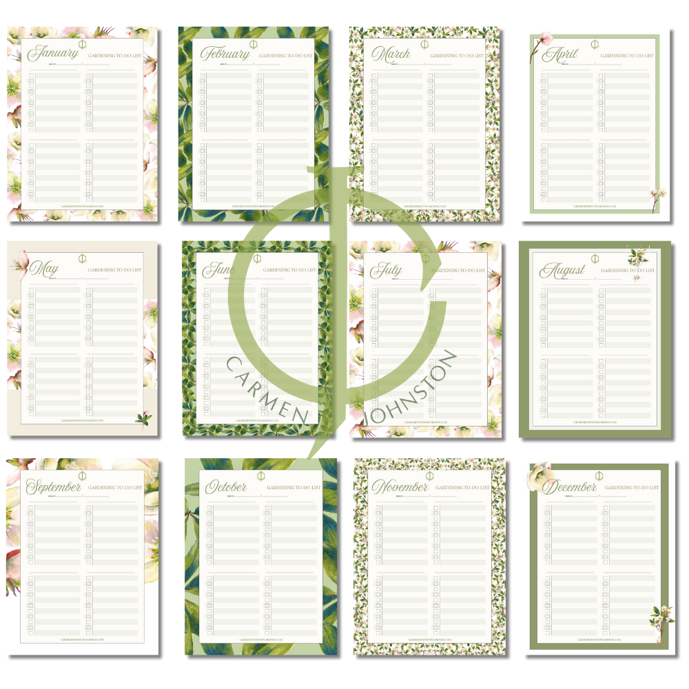 Exclusive Monthly Gardening Checklists & To-Do Lists - 12 FREE PRINTS ...