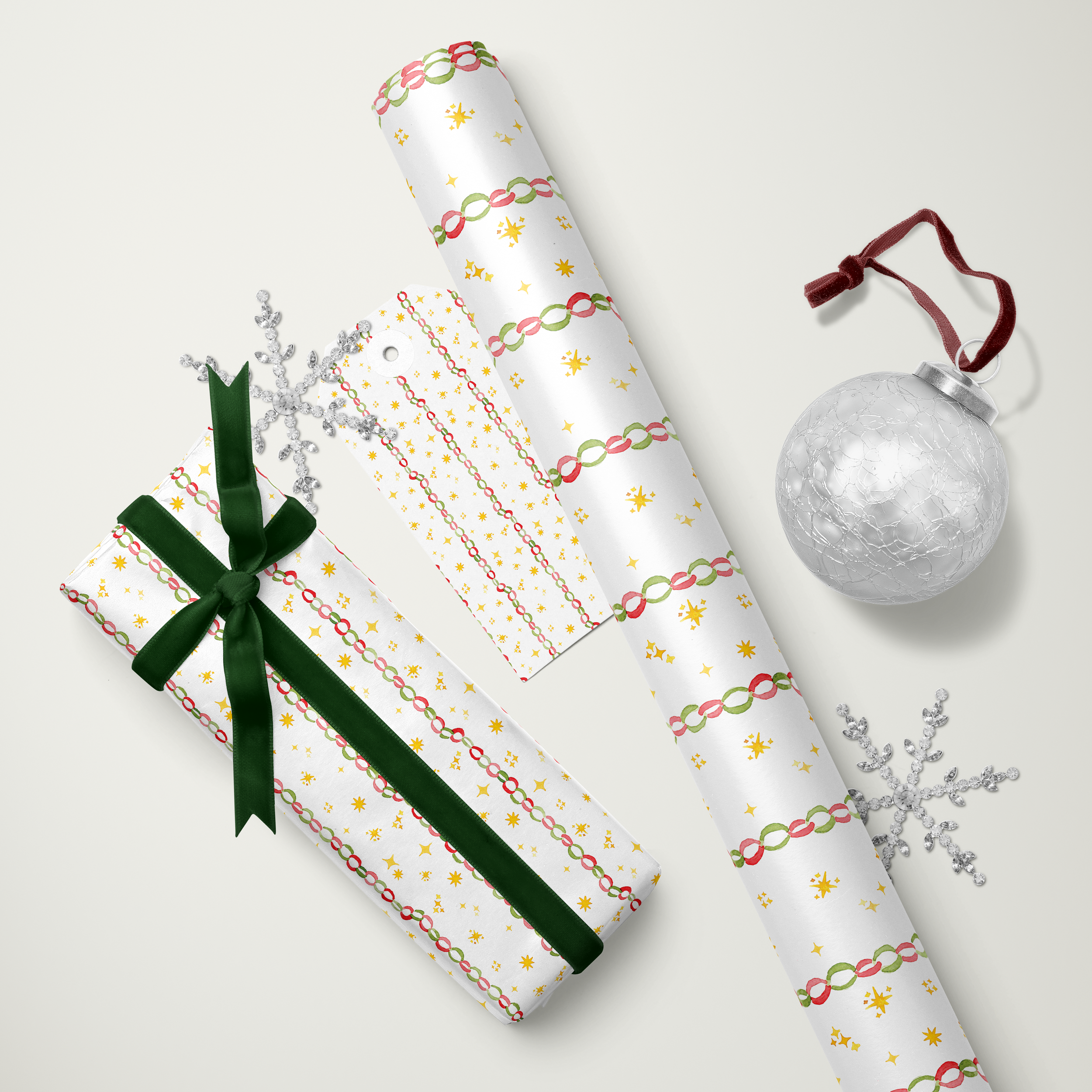 'Paper Garlands' Wrapping Paper — Ladymon Paper Co.